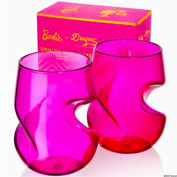 Dining | Barbie Collection Stemless Wine | Poshmark